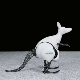 Biomimétisme robot kangourou BionicKangaroo Festo, saute récupère et ...