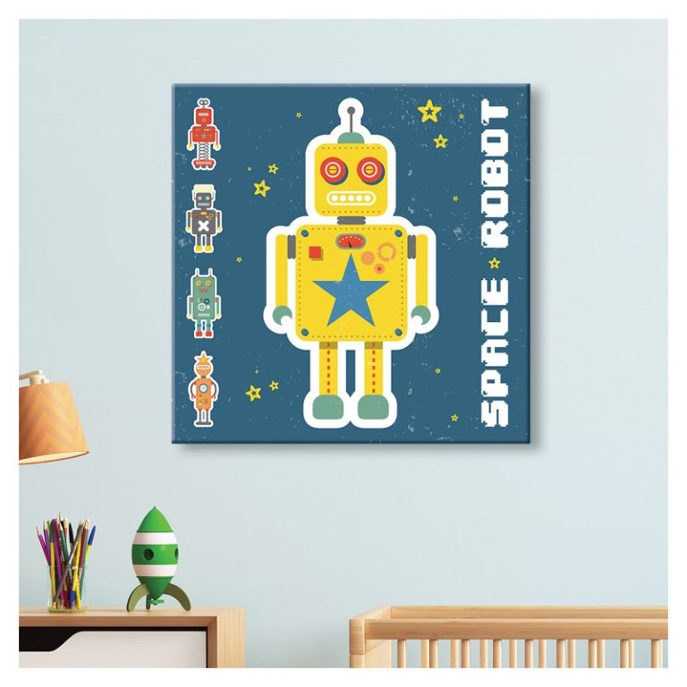 Tableau Toile Space Robots 3 Modèles Référence T-E059 - Leobotics